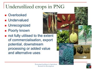 Country Status Reports on Underutilized Crops by Birte Komlong, PNG | PPTX
