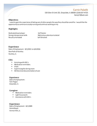 Carrie Resume 2016