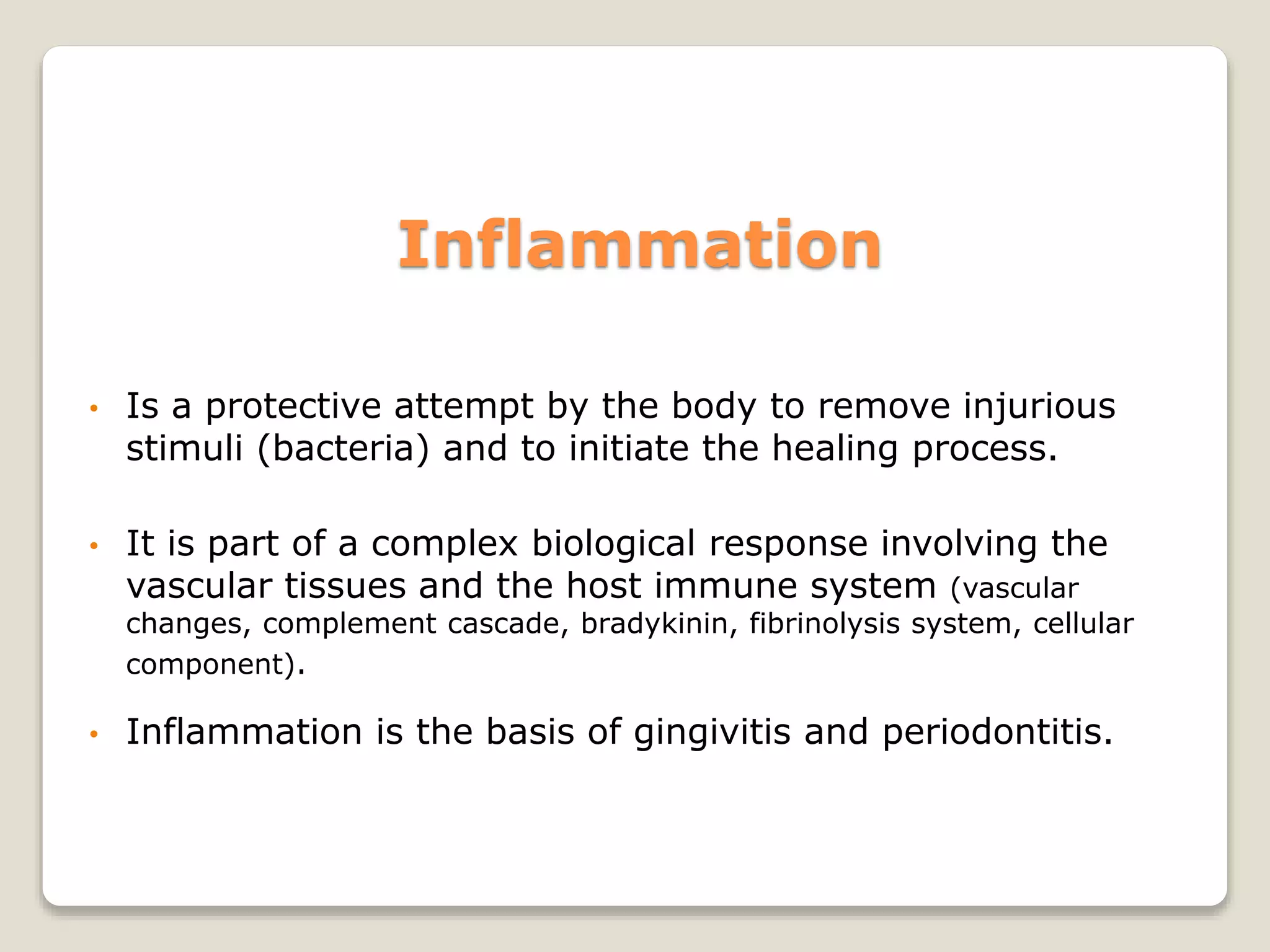 Overview of Oral Inflammation | PPTX | Dental Health | Diseases and ...
