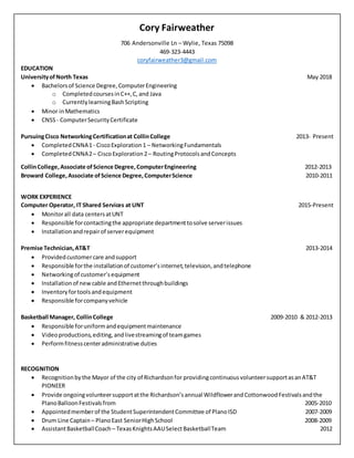 Cory's Resume | DOCX