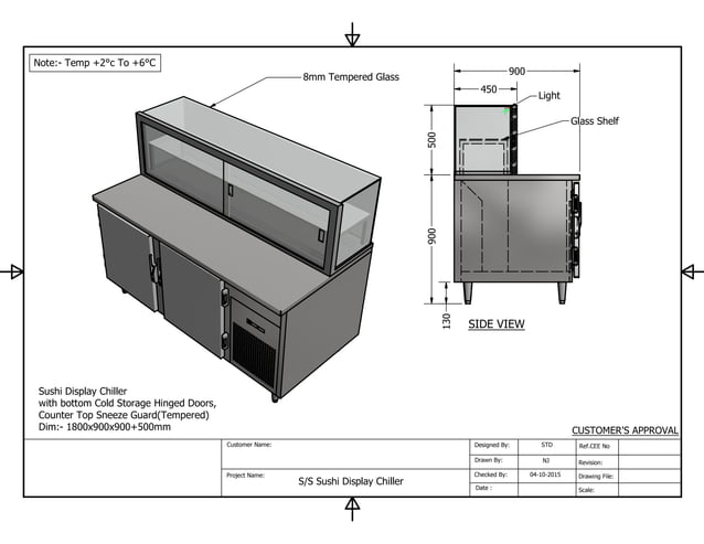 SS SUSHI DISPLAY CHILLER | PDF