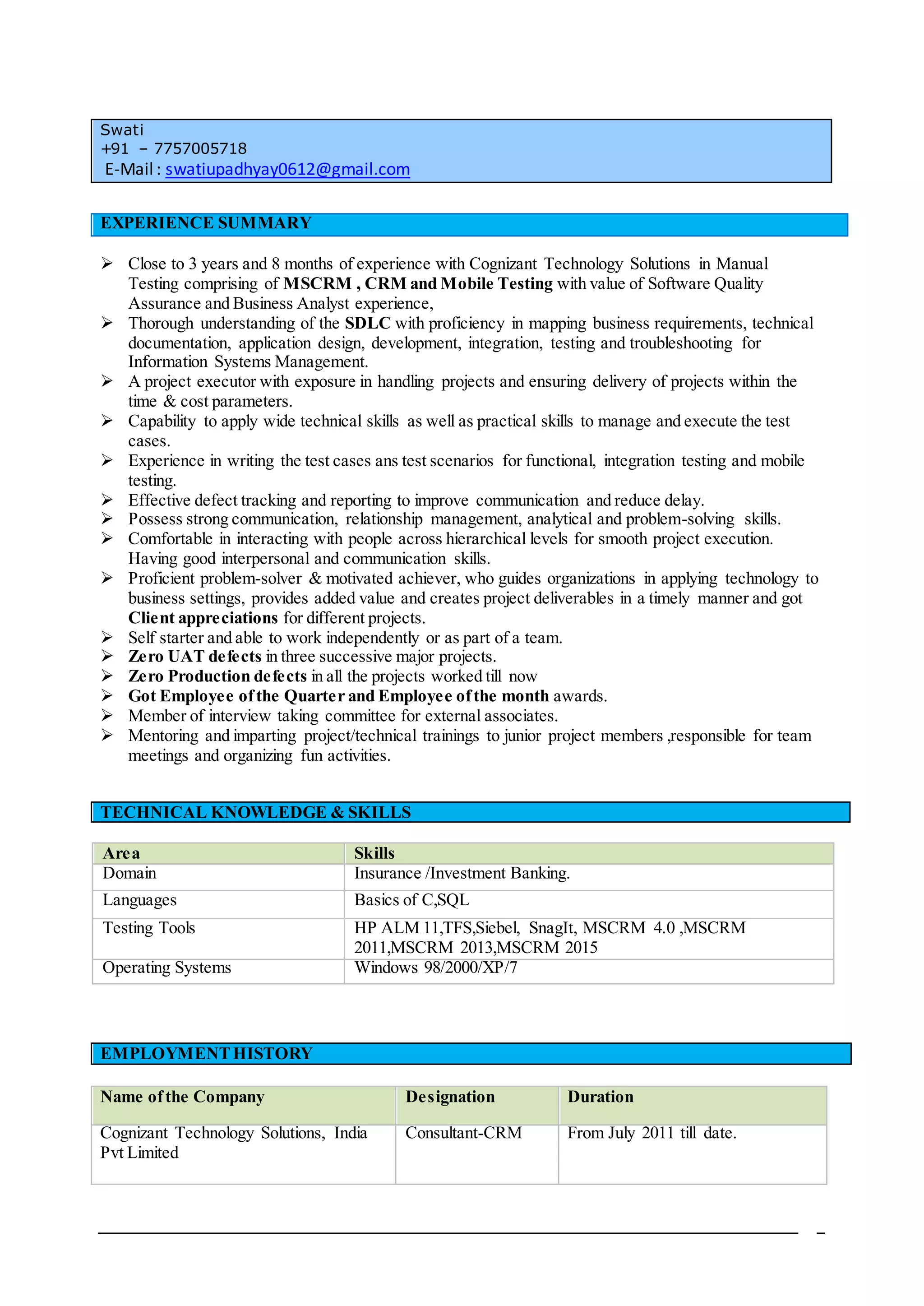 Swati_resume | PDF
