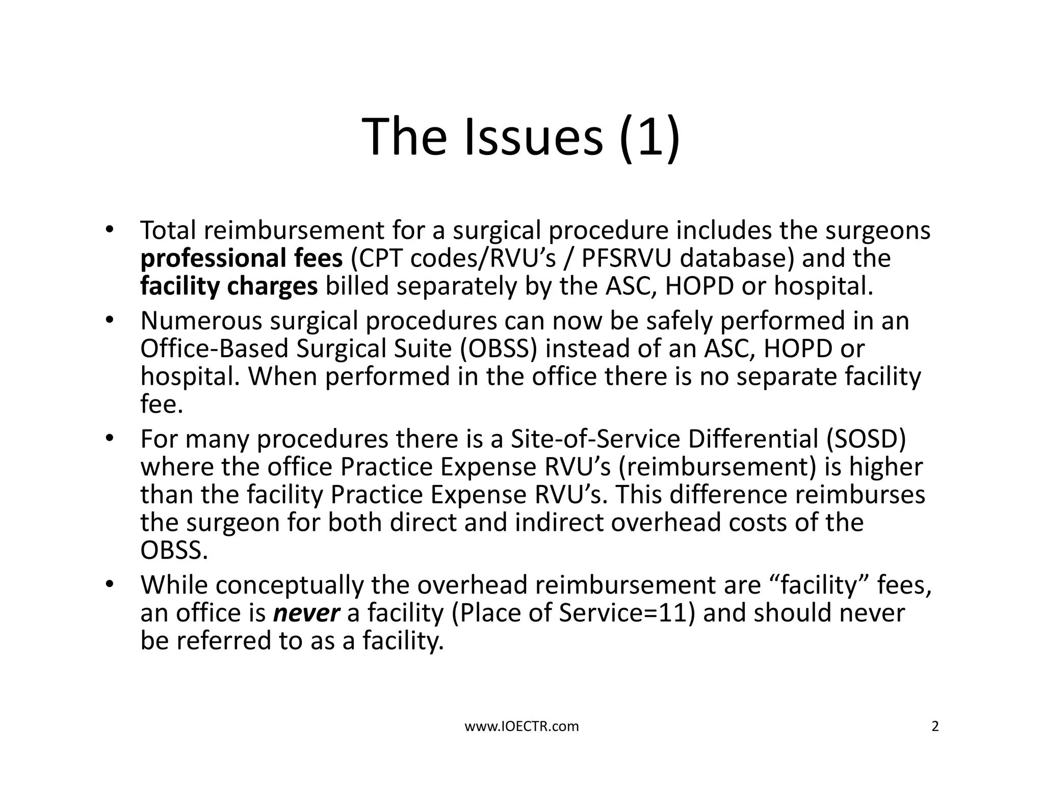 Facility Fee comparison - ASC, HOPD and Hospital | PDF | Healthcare ...