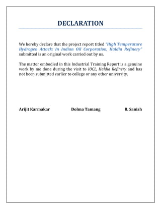 HTHA Report IOCL_publish | PDF