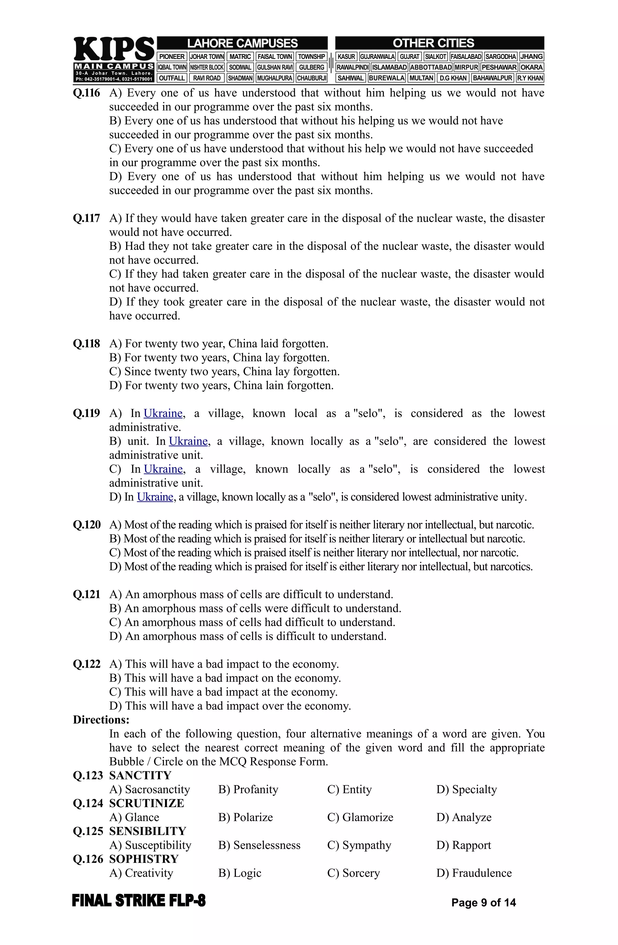 MCAT Full length paper 8-student_copy_ | PDF