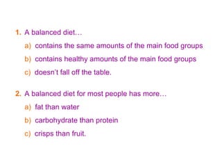 Y7 Life 08 food tests | PPT