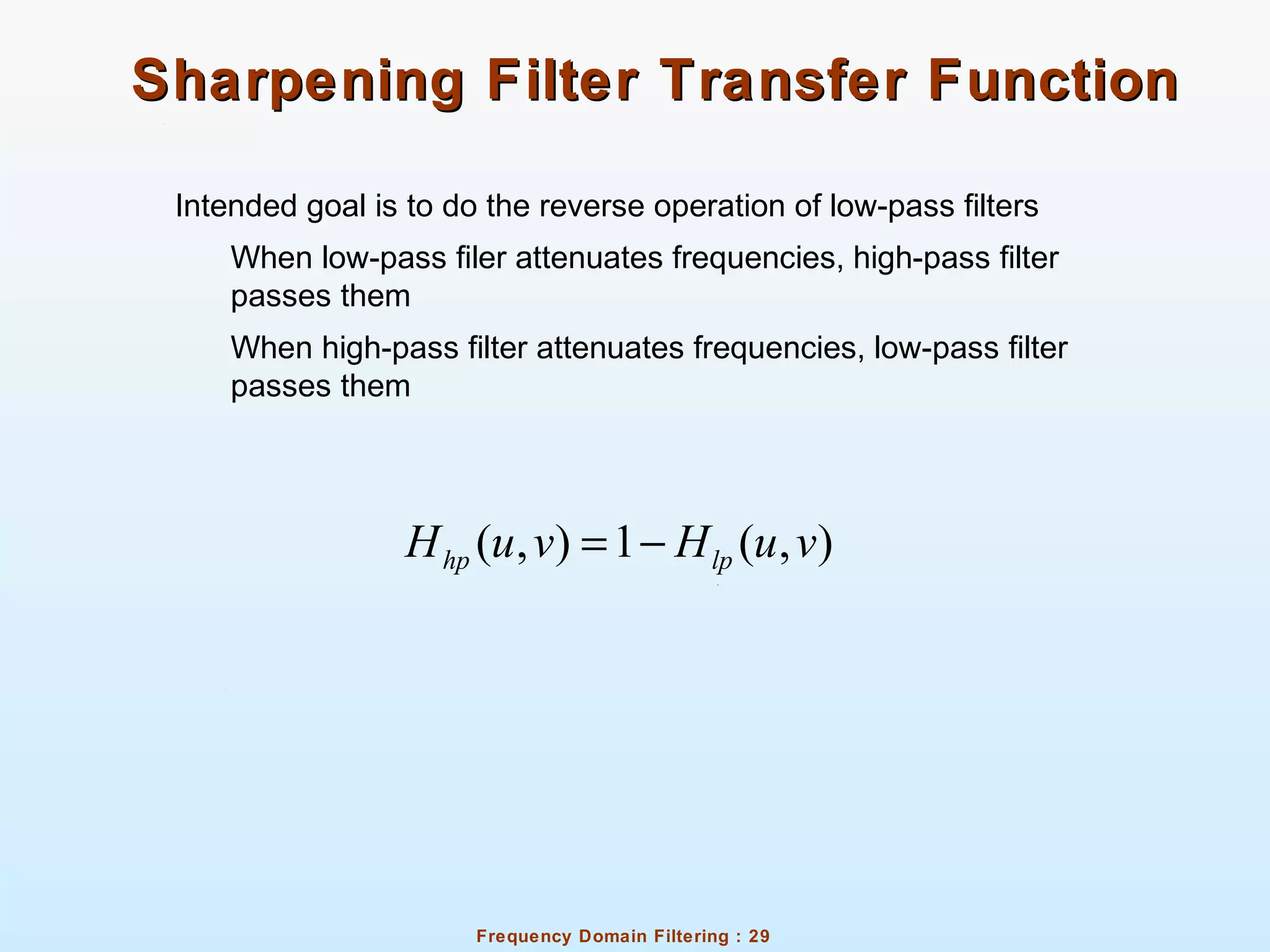 08 frequency domain filtering DIP | PPT