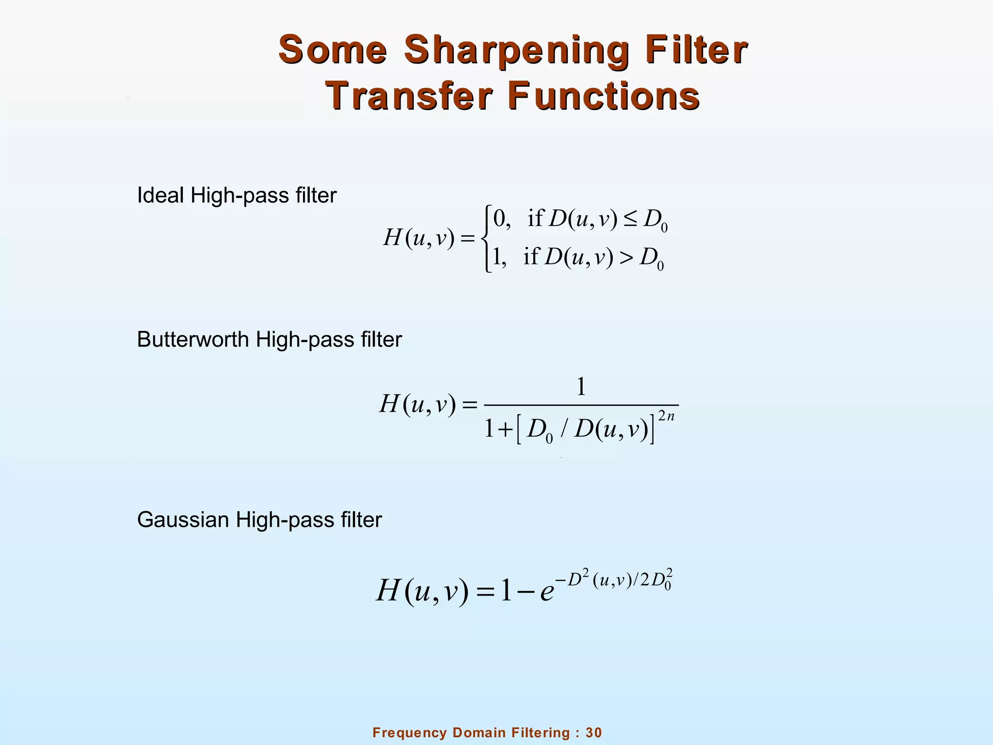 08 frequency domain filtering DIP | PPT