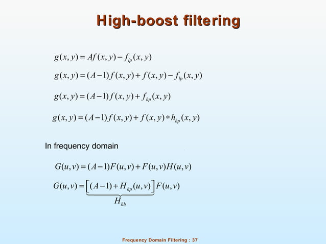 08 frequency domain filtering DIP | PPT | Digital Audio | Computer Software and Applications