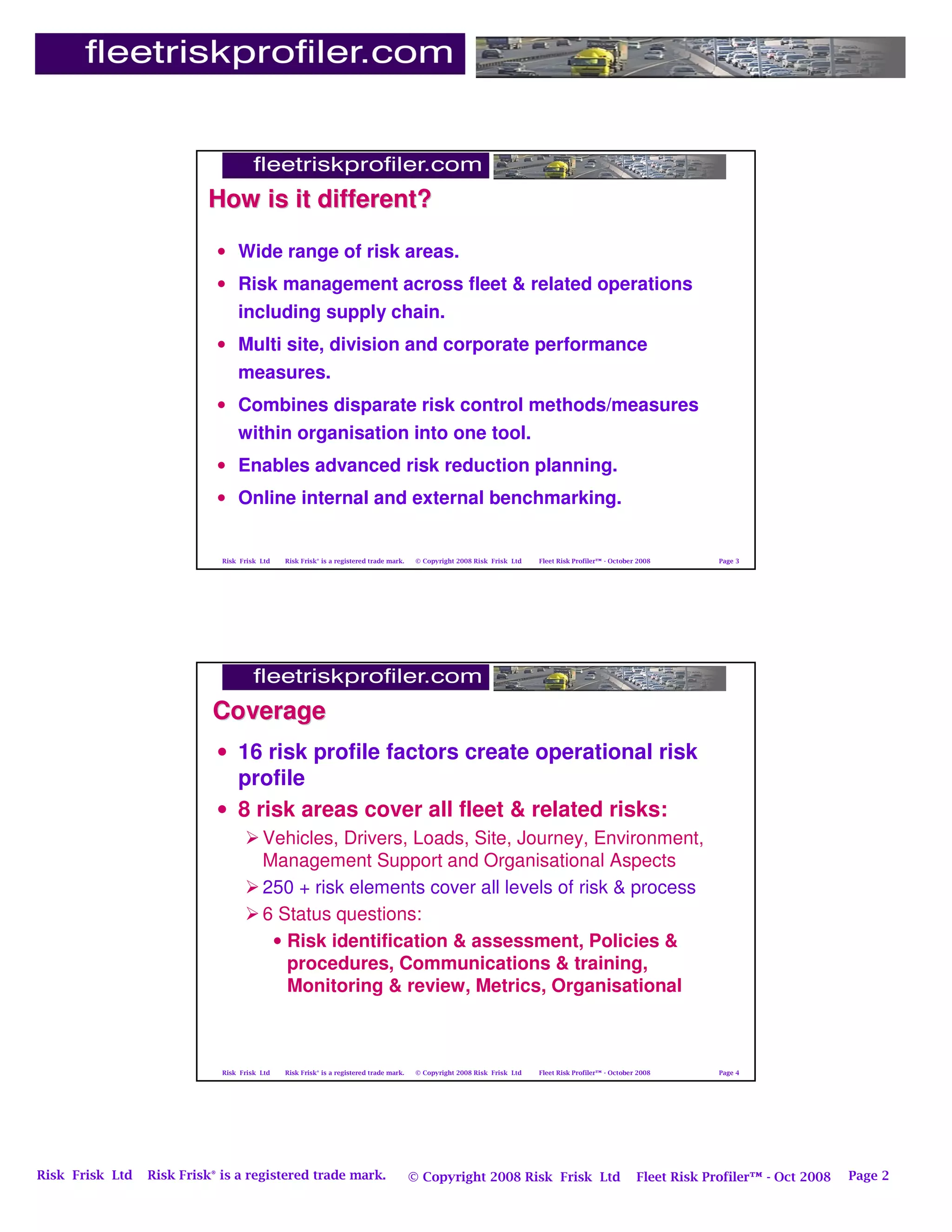 Fleet Risk Profiler Overview | PDF