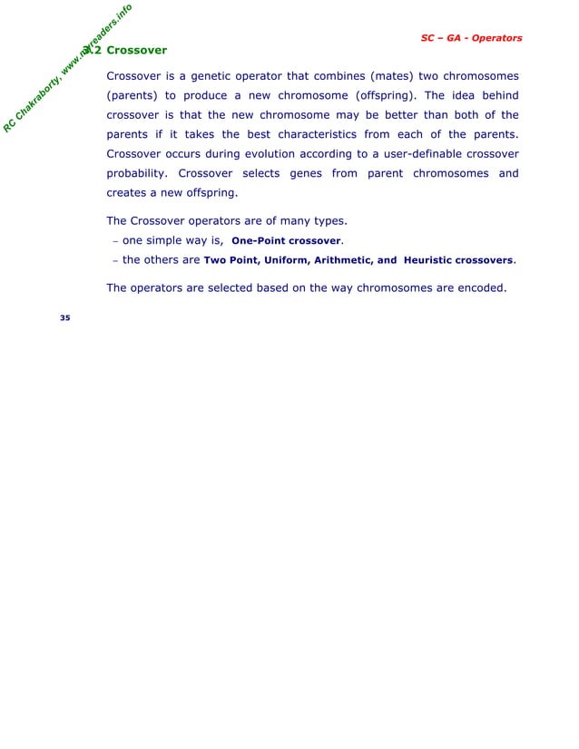 Fundamentals of Genetic Algorithms (Soft Computing) | PDF