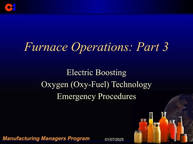 Furnace Operations New MMDP glass container | PPT