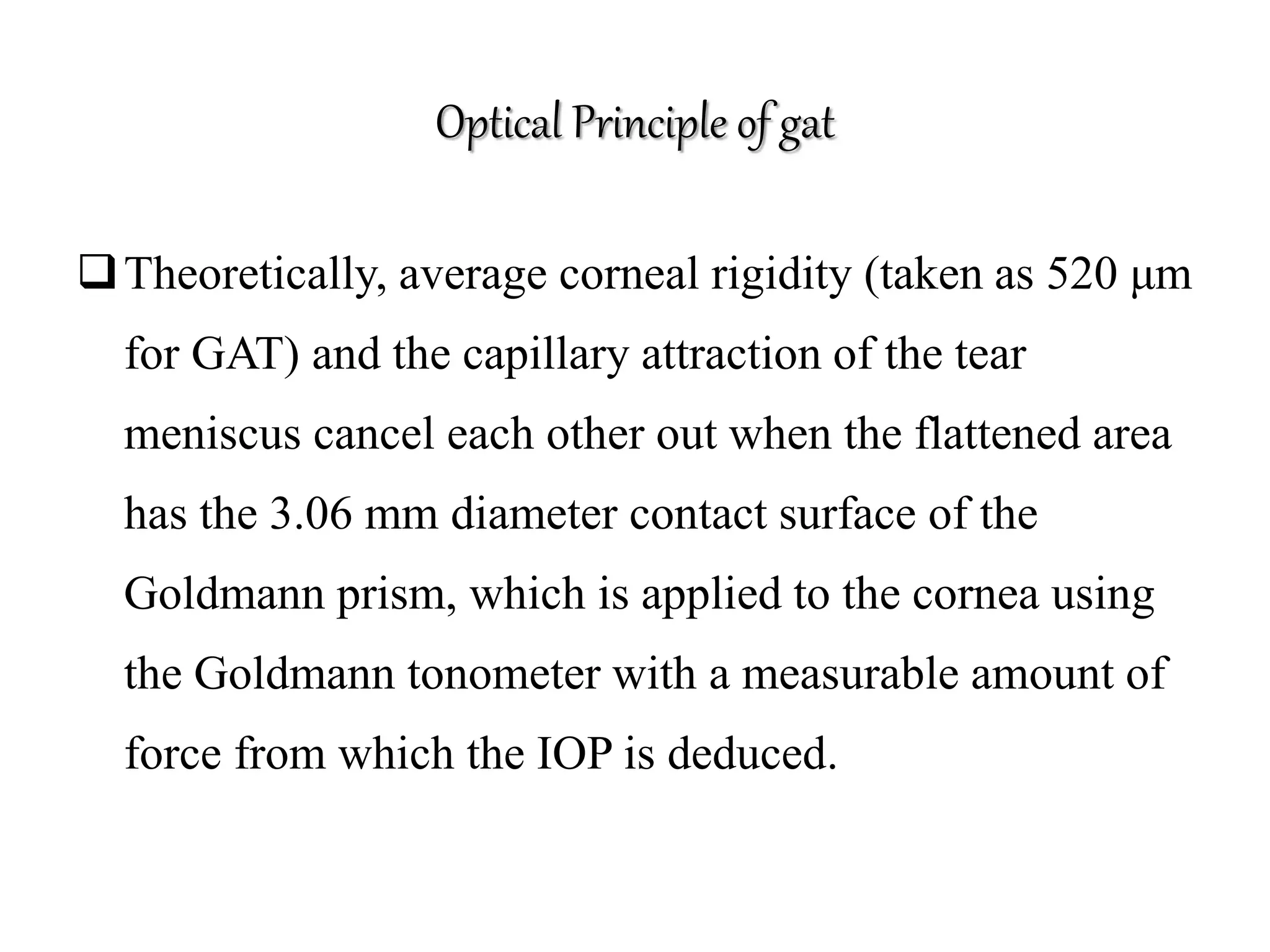 Goldman Applanation Tonometer | PPTX