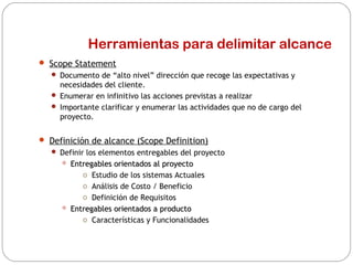 08 gpi el alcance del proyecto | PPT