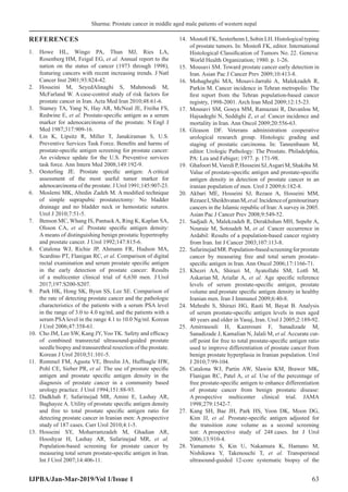 Assessment of Incidence and Prevalence of Prostate Cancer in Middle ...