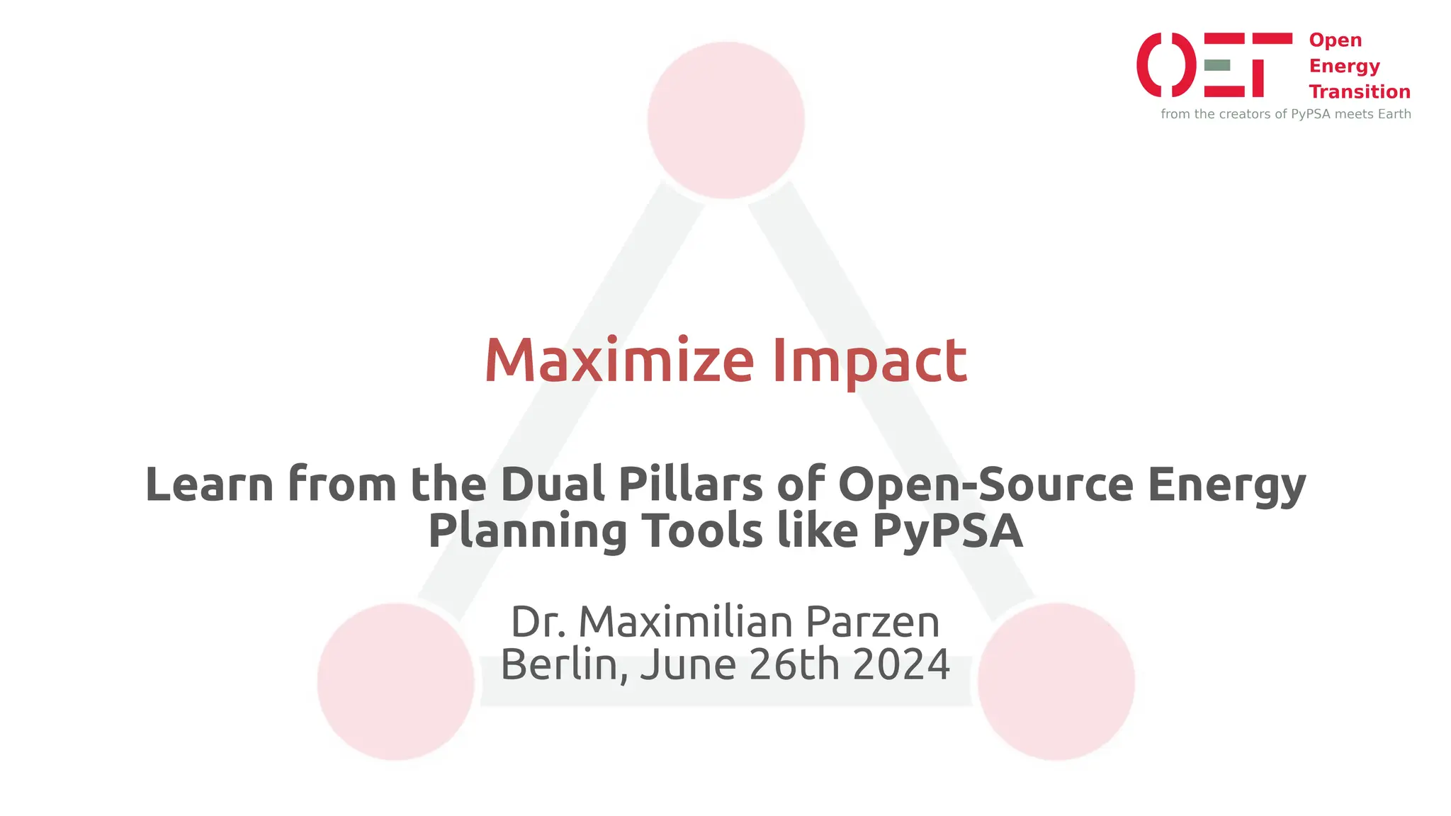 Maximize Impact: Learn from the Dual Pillars of Open-Source Energy Planning Tools like PyPSA | PDF
