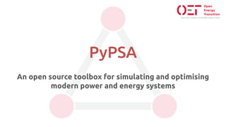 Maximize Impact: Learn from the Dual Pillars of Open-Source Energy Planning Tools like PyPSA | PDF