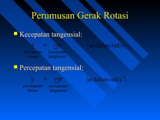 Kinematika rotasi | PPT