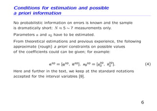 Estimation of Spring Stiffness Under Conditions of Uncertainty. Interval Approach | PPT