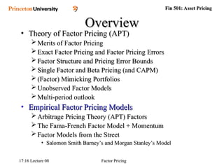 08Lecture_a_FactorPricing modesl with theoires | PPT | Free Download