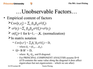 08 Factor Pricing - Princeton University | PPT
