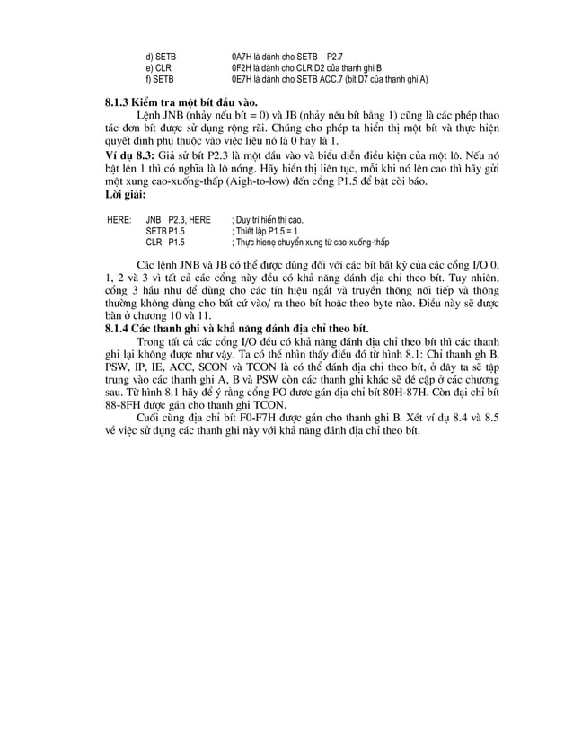 08 Lệnh một Bit | PDF
