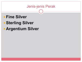 Barang tambang emas dan perak | PPT