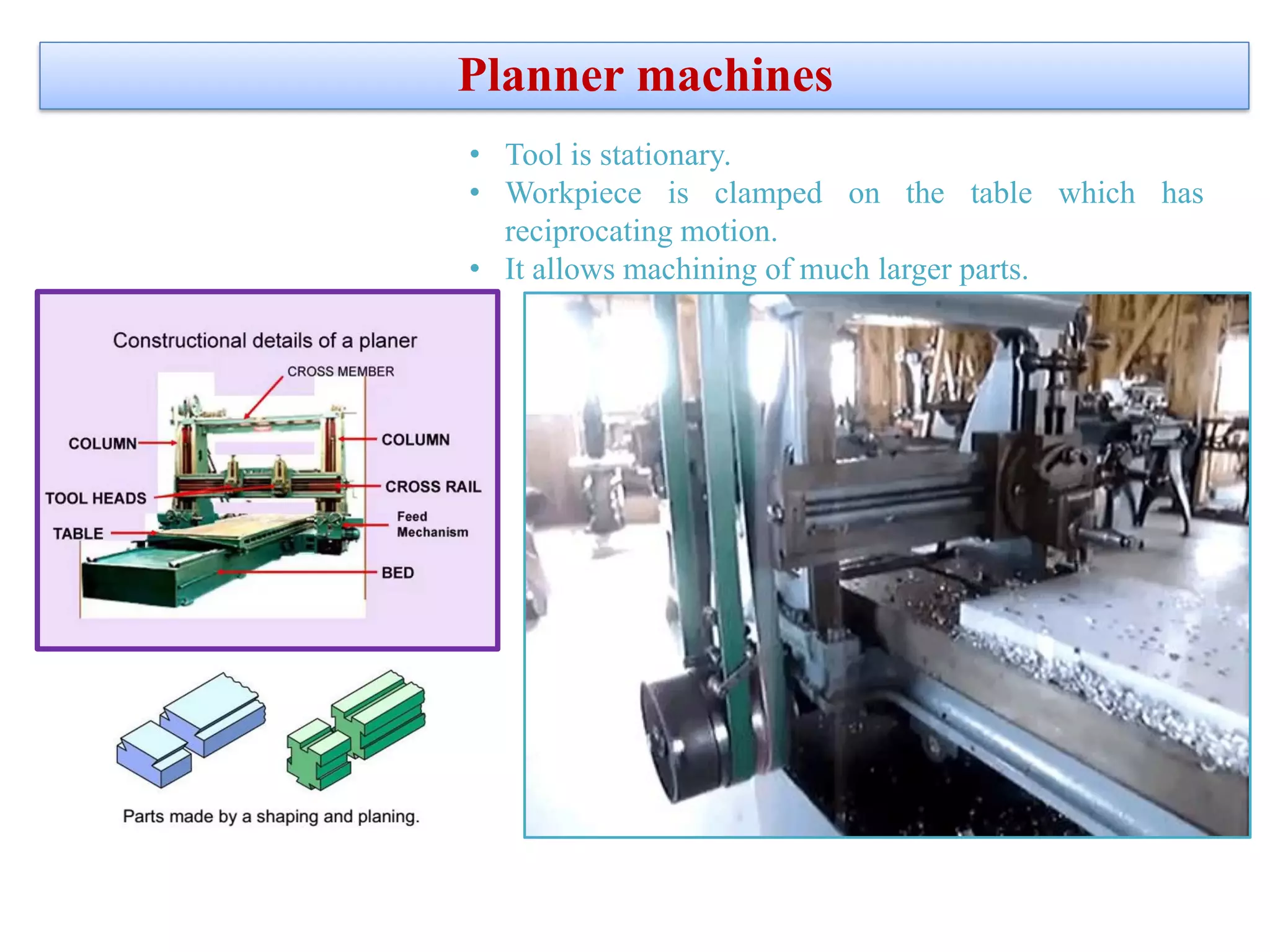 08 linear cutting processes (shaper, planer, slotter, broaching and ...