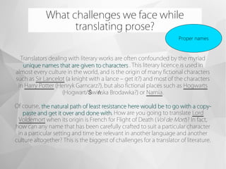 08 Literary Translation #1 Prose | PPT