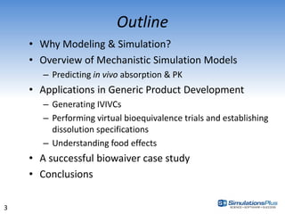 Incorporating Mechanistic Modeling & Simulation to Assist with Formulation Development and ...