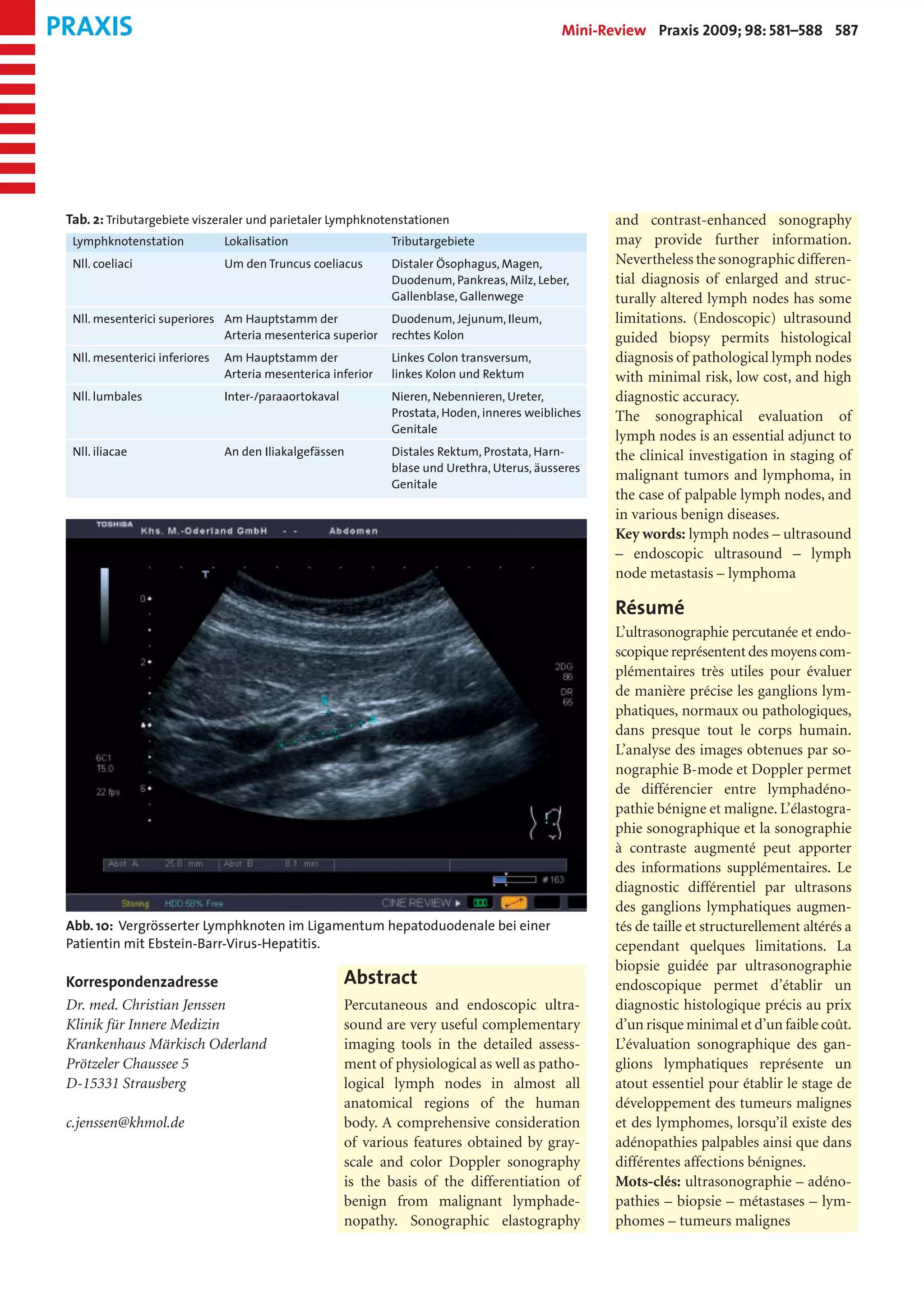 08 Lymphknotensonographie 1. Lymphknoten und Metastasen . Veränderte ...
