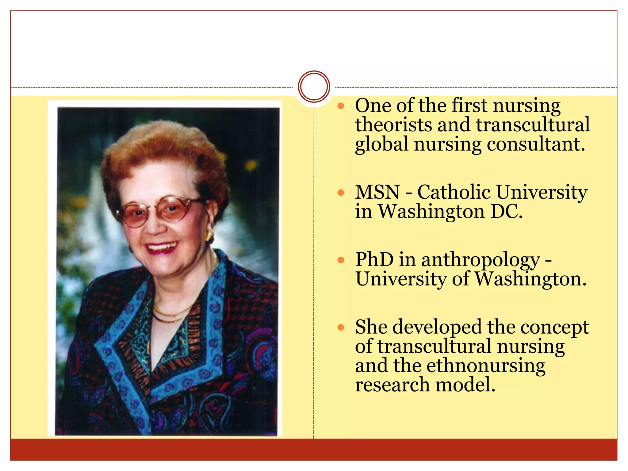 Madeleine Leininger’s Transcultural Nursing | PPTX