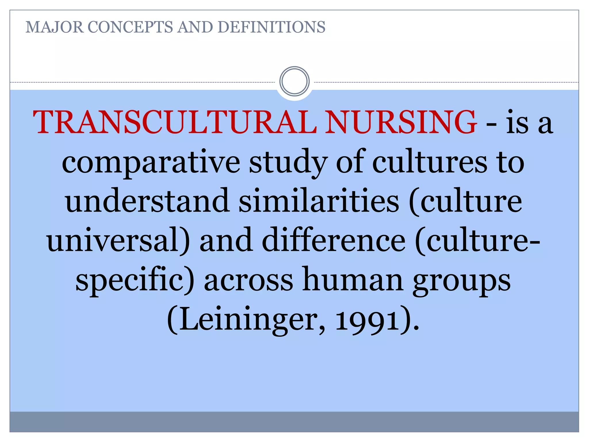 Madeleine Leininger’s Transcultural Nursing | PPTX