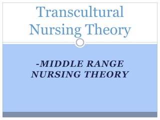 Madeleine Leininger’s Transcultural Nursing | PPTX