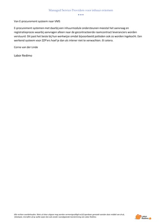08 managed service providers voor inhuur externen | PDF | Business ...