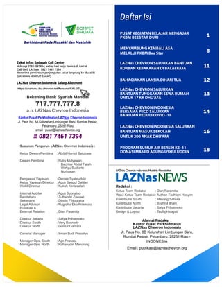Monthly Report LAZNas Chevron Edisi Agustus 2020 | PDF
