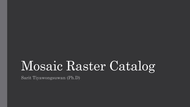 08 Mosaic Raster Catalog | PPT