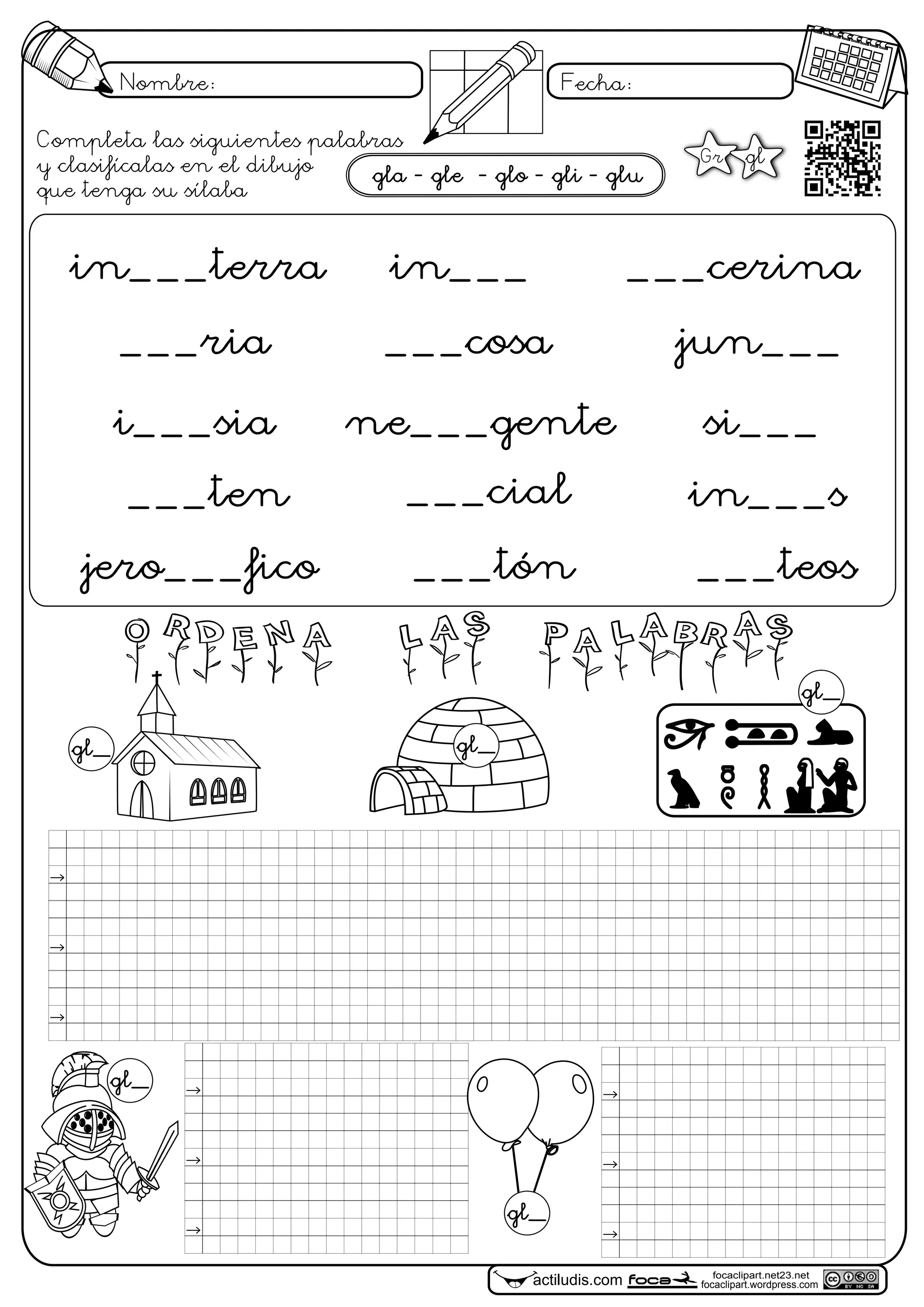 MÉTODO LECTOESCRITURA ACTILUDIS TRABADAS-GL-GR | PDF