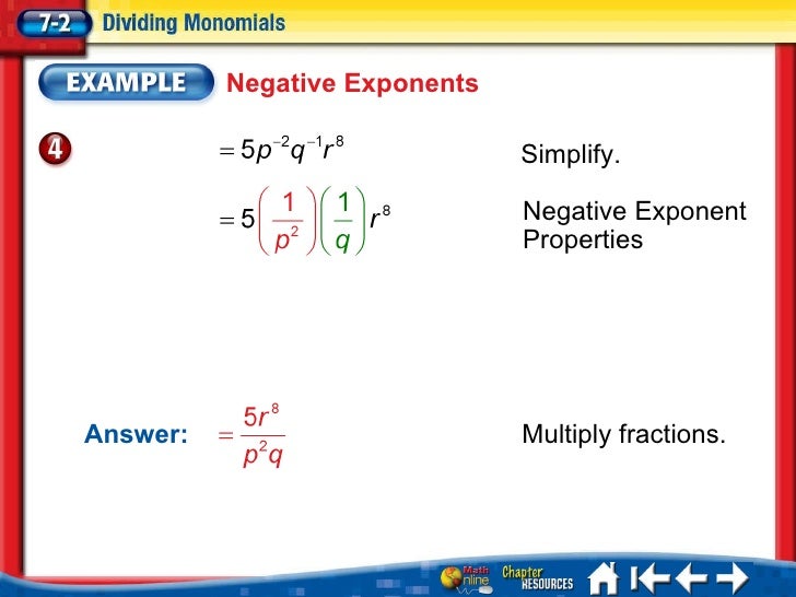 Negative exponents with variables - sereuser