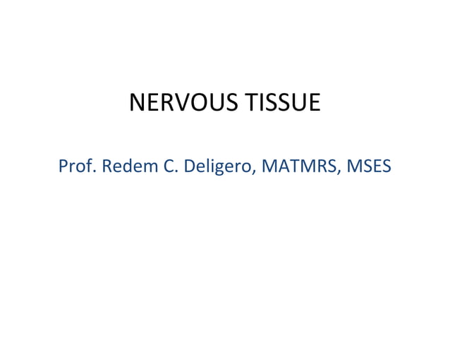 Nervous tissue | PPT