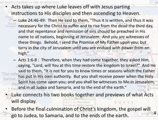 Session 08 New Testament Overview - Acts | PPTX