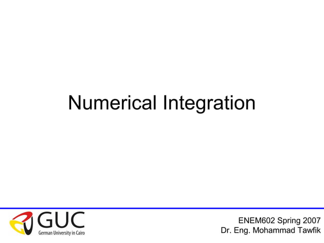 08 numerical integration | PPT