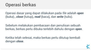 Algoritma dan Struktur Data - operasi file | PDF