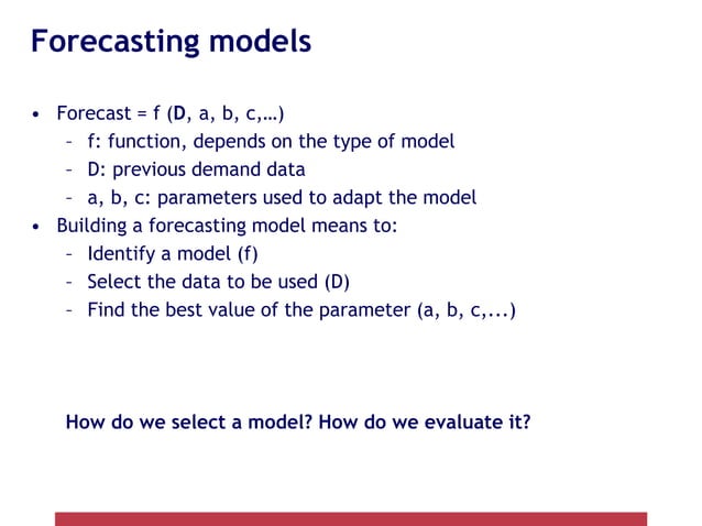 Quantitative Forecasting Techniques in SCM | PPT