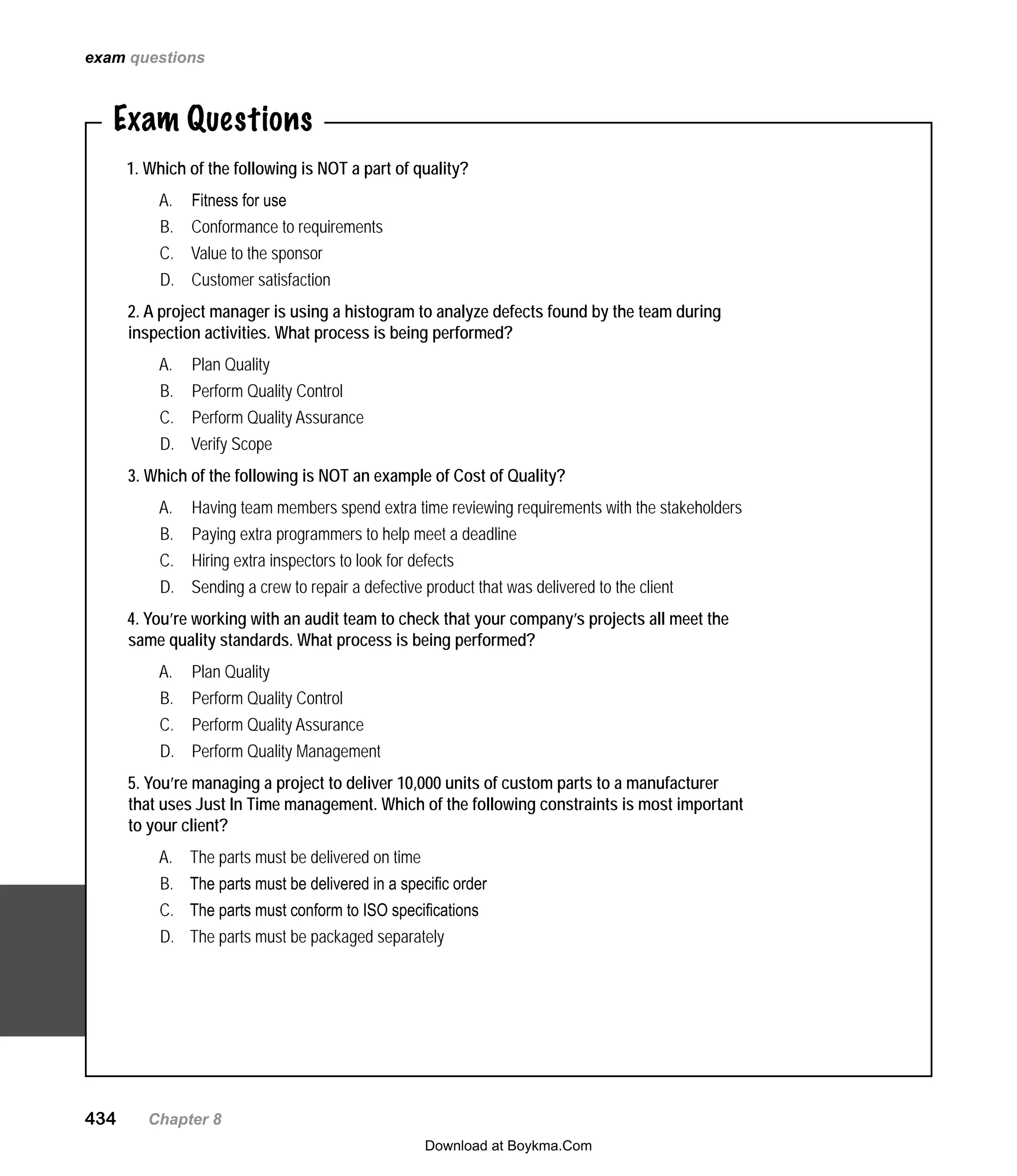 08 pmp quality management exam | PDF