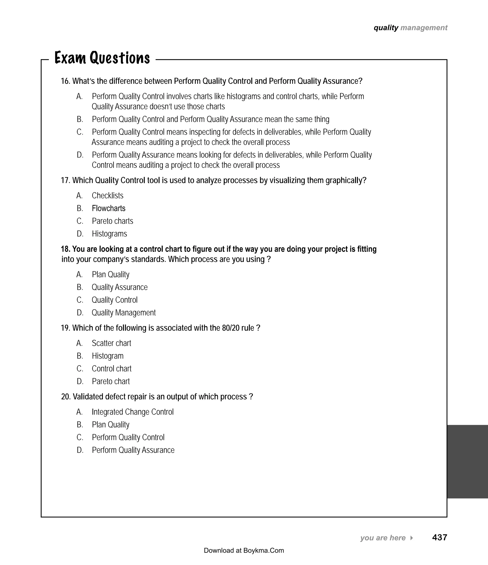 08 pmp quality management exam | PDF