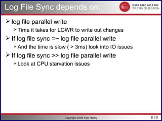 Oracle 10g Performance: chapter 08 redo | PPT