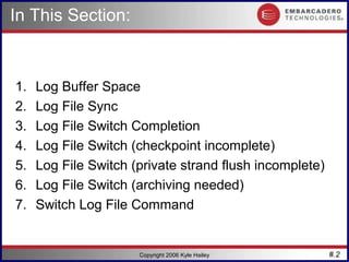 Oracle 10g Performance: chapter 08 redo | PPT
