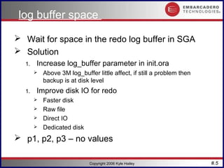 Oracle 10g Performance: chapter 08 redo | PPT