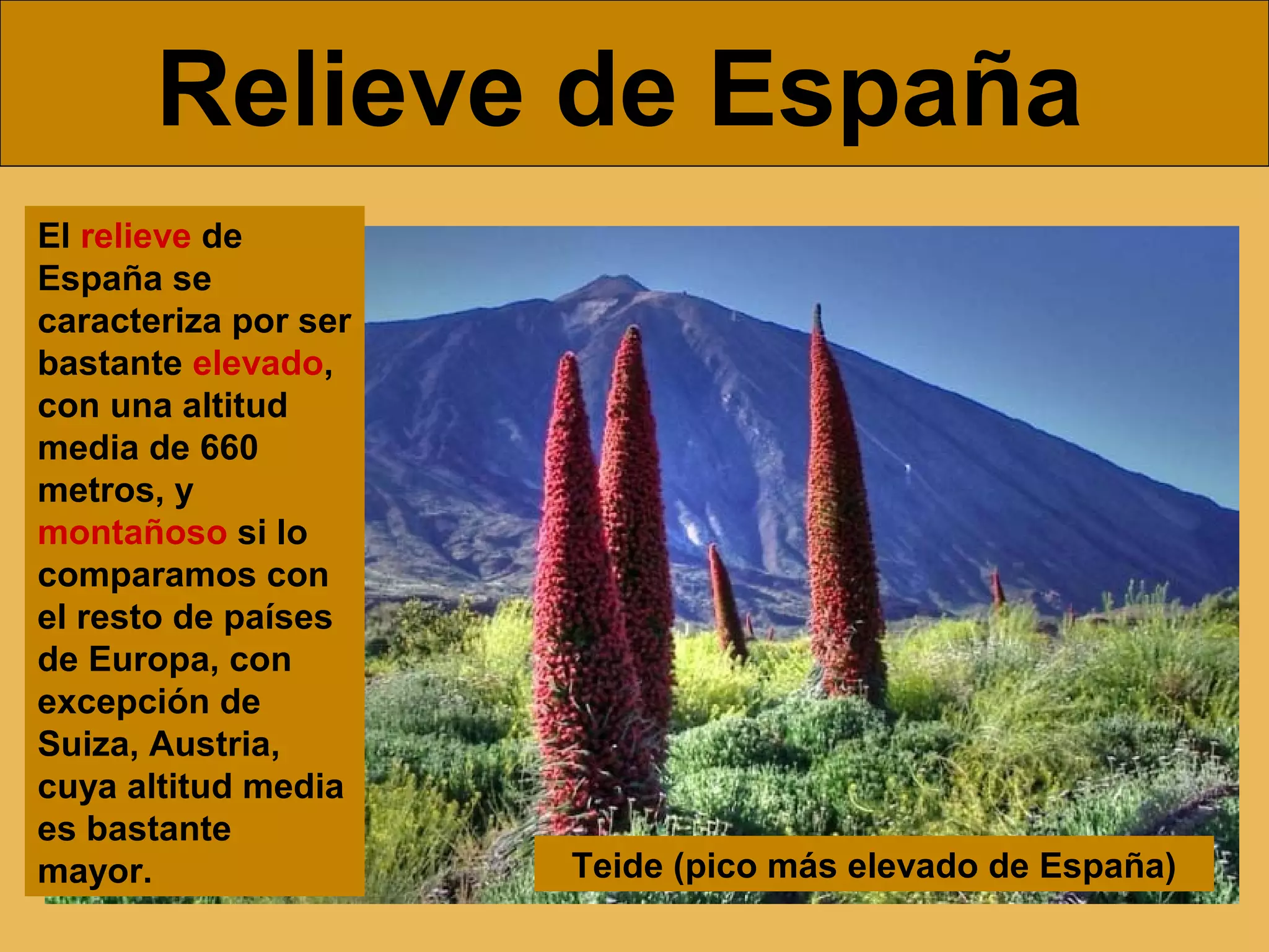 Relieve de España y Cantabria | PPT
